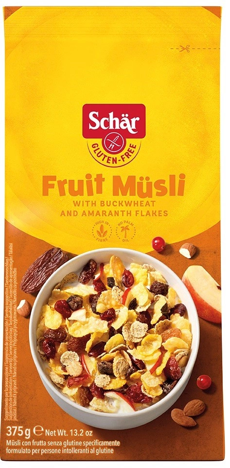 Muesli Fruitt sans gluten 375 g - Schar - SCHAR Prix le plus bas ...