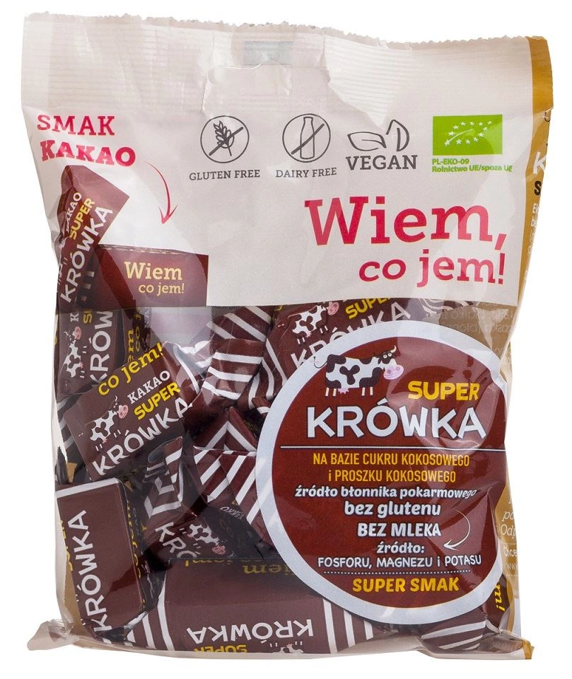 Caramel au cacao BIO sans gluten 150 g - SUPER KRÓWKA Prix le plus bas ...