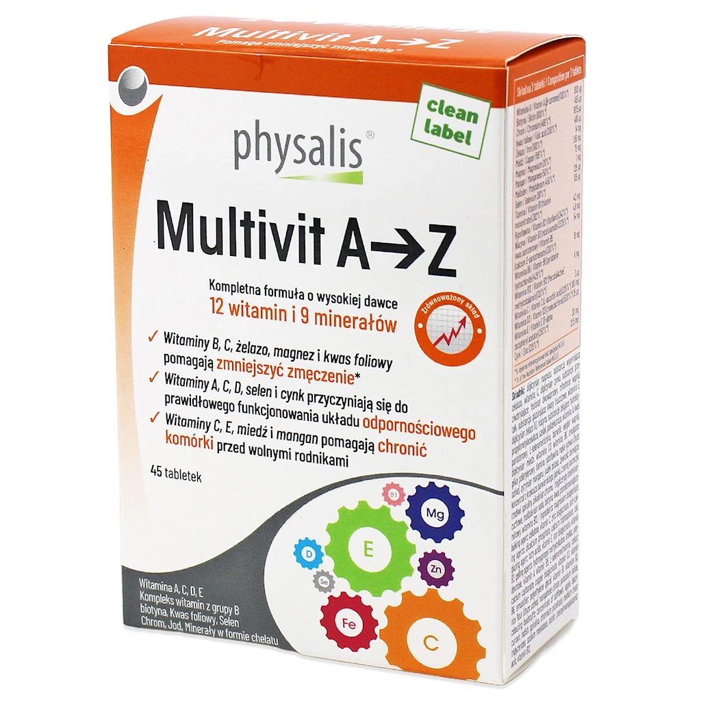 Multivit A - Z complément alimentaire complet 45 comprimés - Physalis - PHYSALIS Prix le plus ...