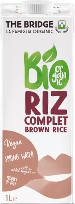 Boisson de riz brun sans sucres ajoutés Sans gluten Bio 1 l - The ...